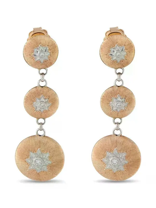 Buccellati 18k Diamond Cascade Earrings