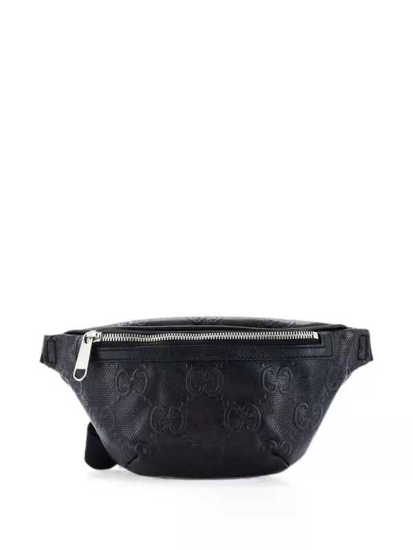 Gucci Gg Embossed Perforated Leather Small Belt Bag