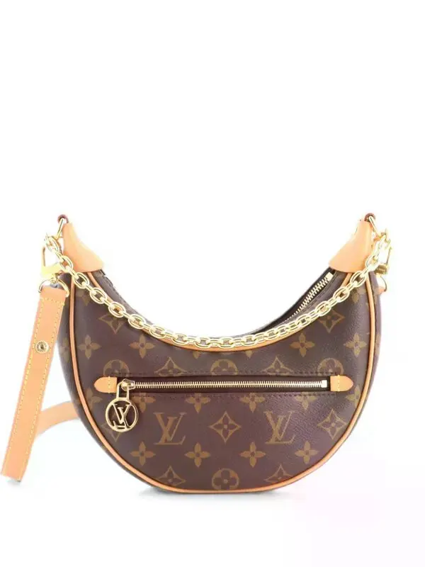 LOUIS VUITTON Loop Handbag Monogram Canvas Hobo Bag - Brown