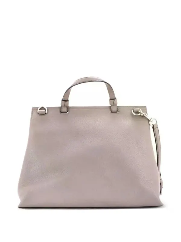 Gucci Bamboo Daily Top Handle Bag Leather Medium Satchel - Grey