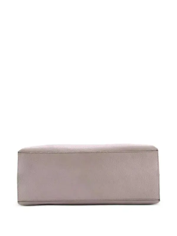 Gucci Bamboo Daily Top Handle Bag Leather Medium Satchel - Grey