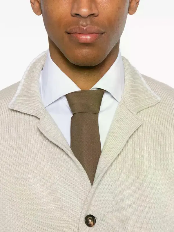 Eleventy Shawl-collar Wool Cardigan