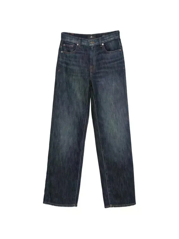 7 For All Mankind Stovepipe Belt-loop Jeans - Blue