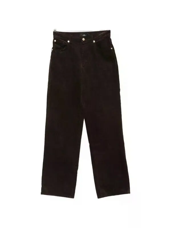 7 For All Mankind Stovepipe Belt-loop Corduroy Trousers