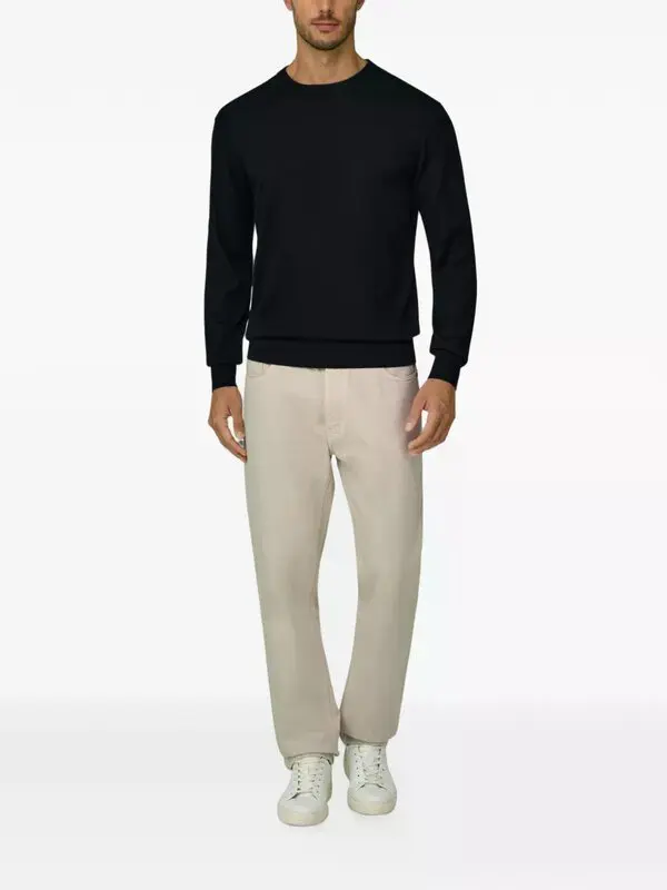 Boggi Milano Extrafine Merino Wool Crew Neck Sweater
