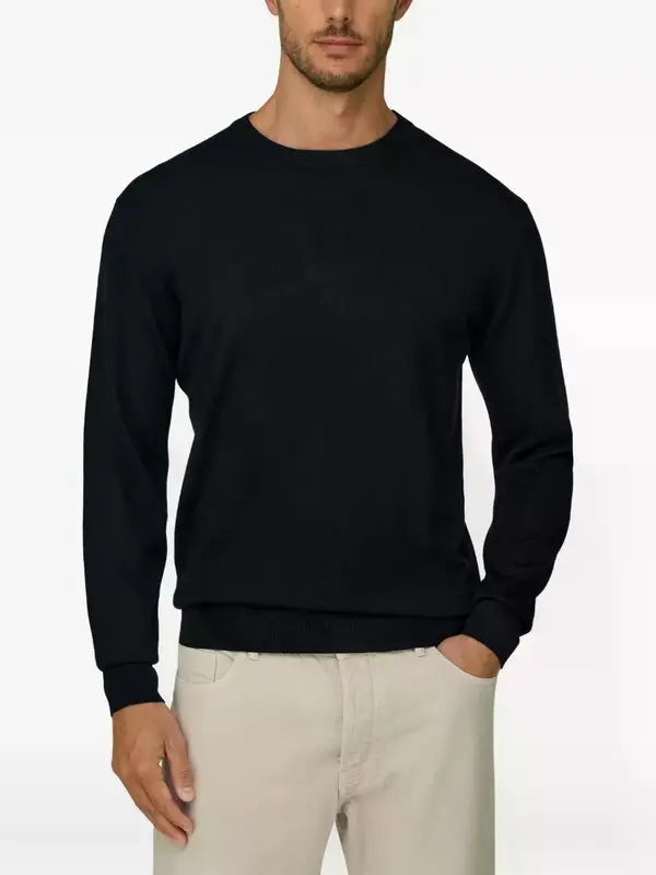 Boggi Milano Extrafine Merino Wool Crew Neck Sweater
