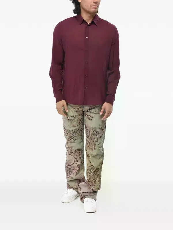 Off-White Embroidered Long-sleeve Shirt