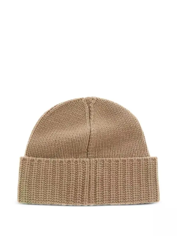 Dsquared2 Logo Plaque Beanie Hat - Brown