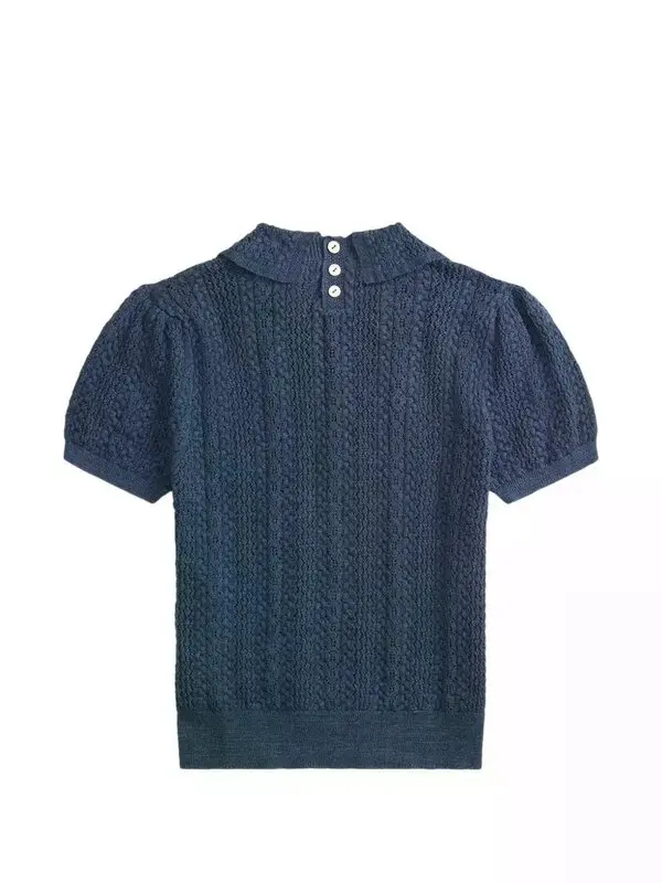Ralph Lauren Cable-knit Puff-sleeve Sweater