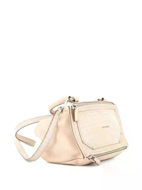 Givenchy Pandora Bag With Crocodile Embossed Detail - Neutrals