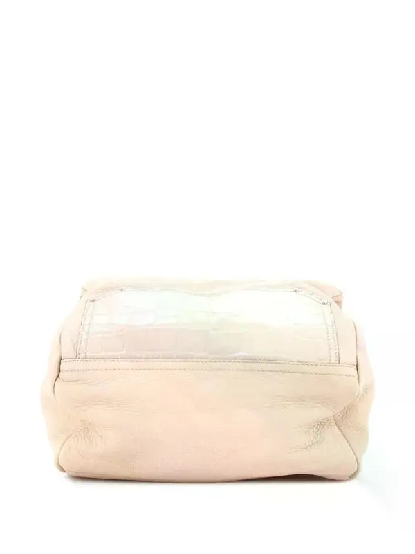 Givenchy Pandora Bag With Crocodile Embossed Detail - Neutrals