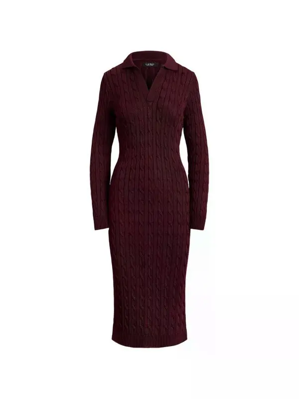 Ralph Lauren Cable-knit Midi Dress - Red