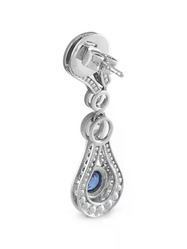 DI MODOLO 18k White Gold Diamond And Sapphire Drop Earrings