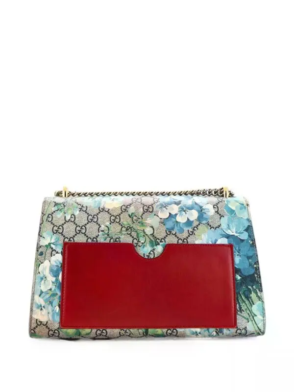 Gucci Padlock Blooms Print Gg Coated Canvas Medium Shoulder Bag