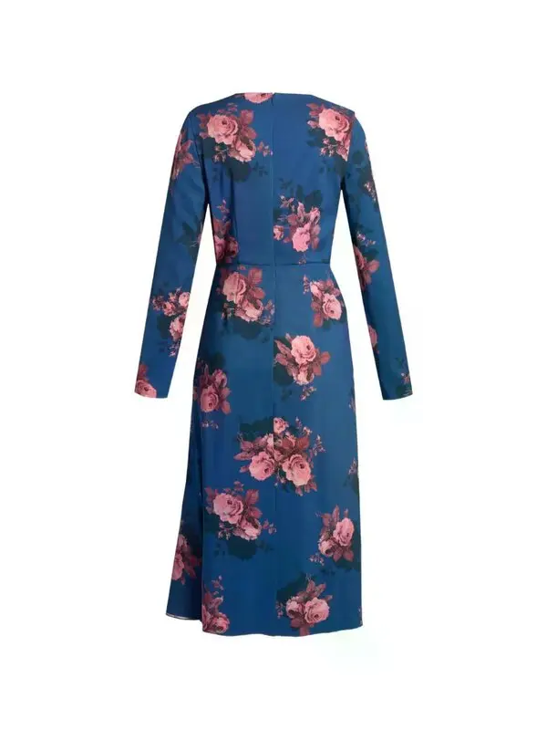 Erdem Floral-print Draped Dress