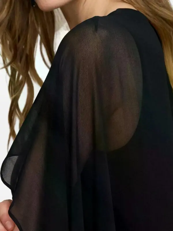 Ralph Lauren Cape-overlay Maxi Gown