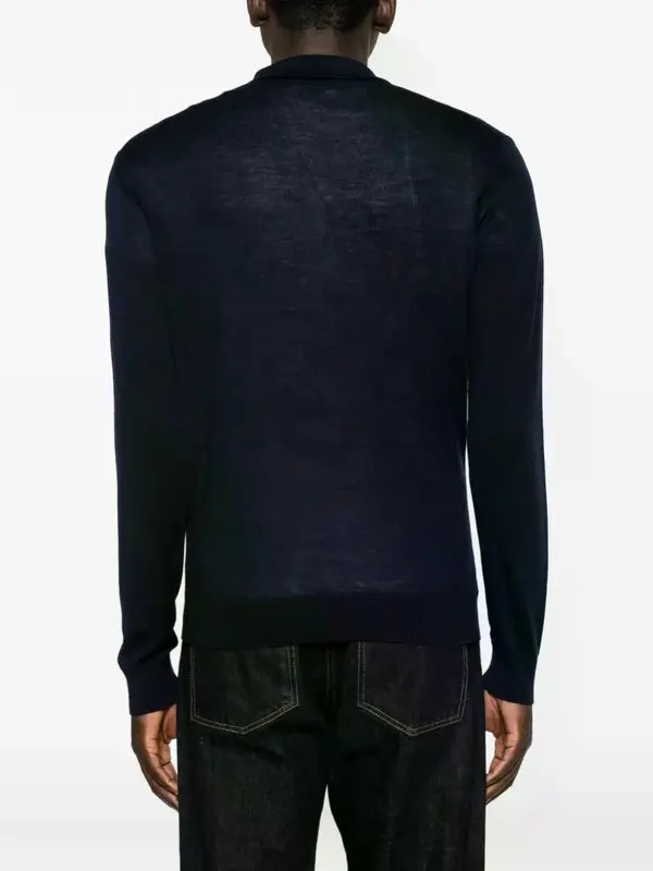 FERRANTE Quarter-zip Knitted Polo Shirt