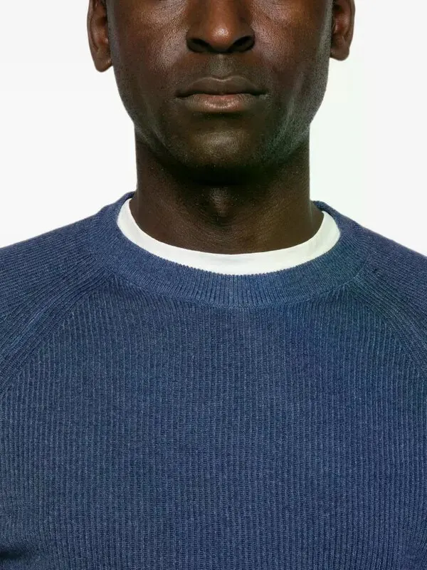 FERRANTE Ribbed-knit Raglan-sleeve Sweater