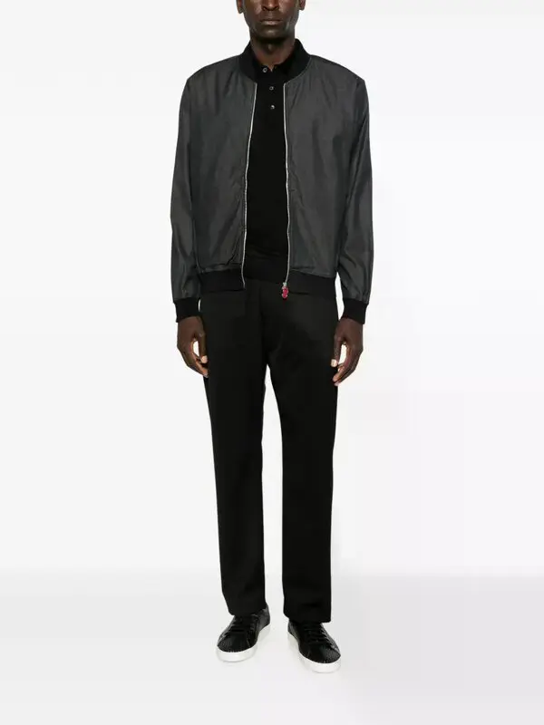 FERRANTE Long-sleeve Buttoned Polo Shirt