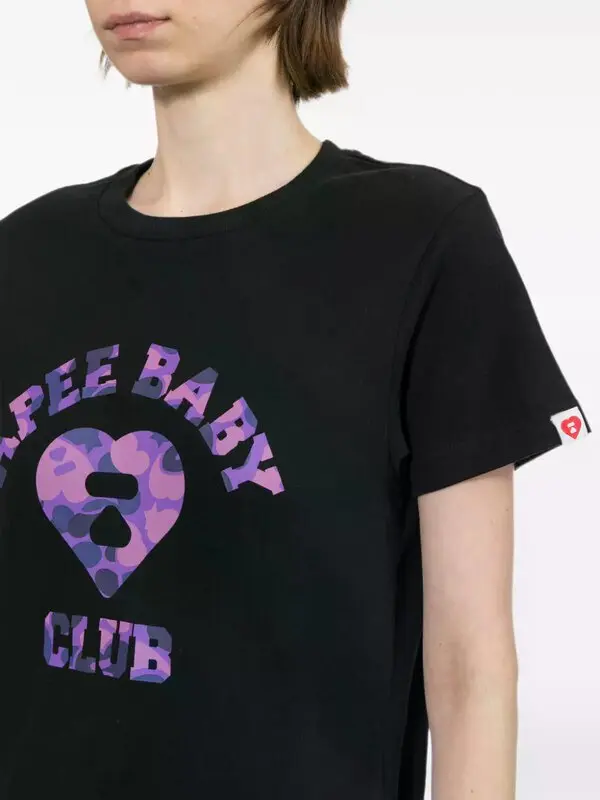 AAPE BY *A BATHING APE Camouflage Heart Logo T-shirt - Black