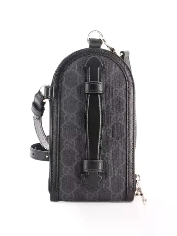 Gucci Interlocking G Patch Phone Gg Coated Canvas Mini Crossbody Bag