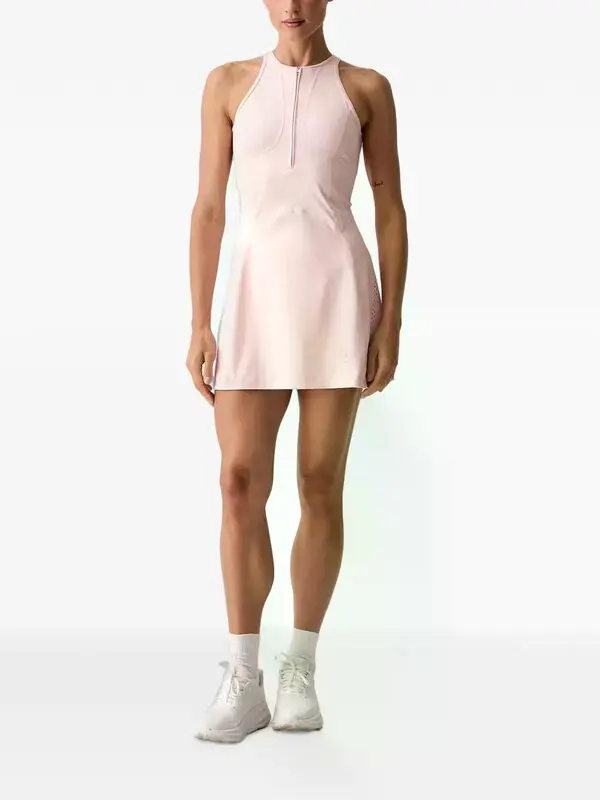 Adidas By Stella McCartney Sleeveless Cut-out Zip-up Mini Dress