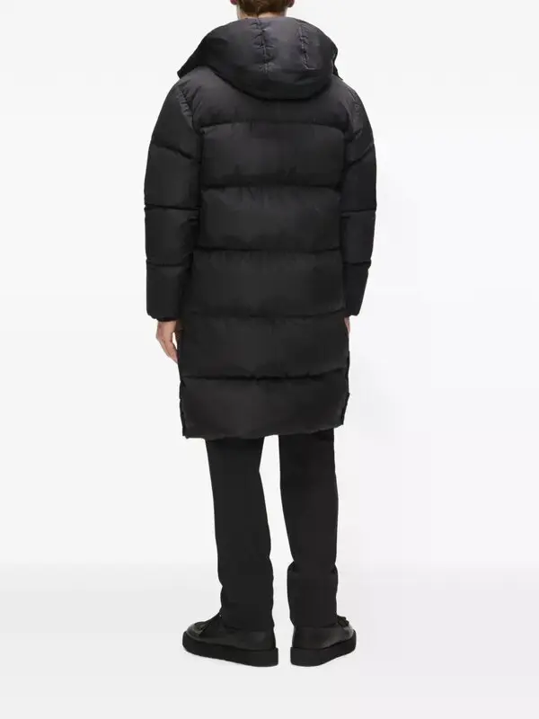 Karl Lagerfeld Long Hooded Puffer Jacket