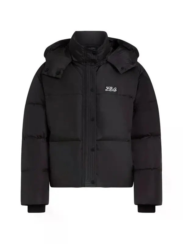 Karl Lagerfeld Short Hooded Puffer Jacket