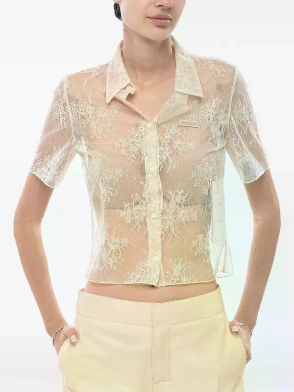 Off-White Lace Bowling Shirt