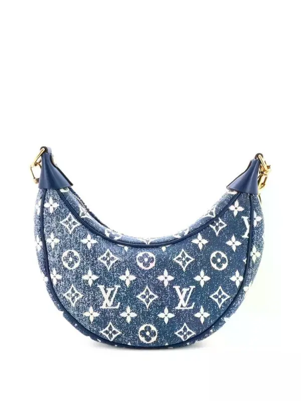 LOUIS VUITTON Monogram Jacquard Denim Hobo Bag - Blue