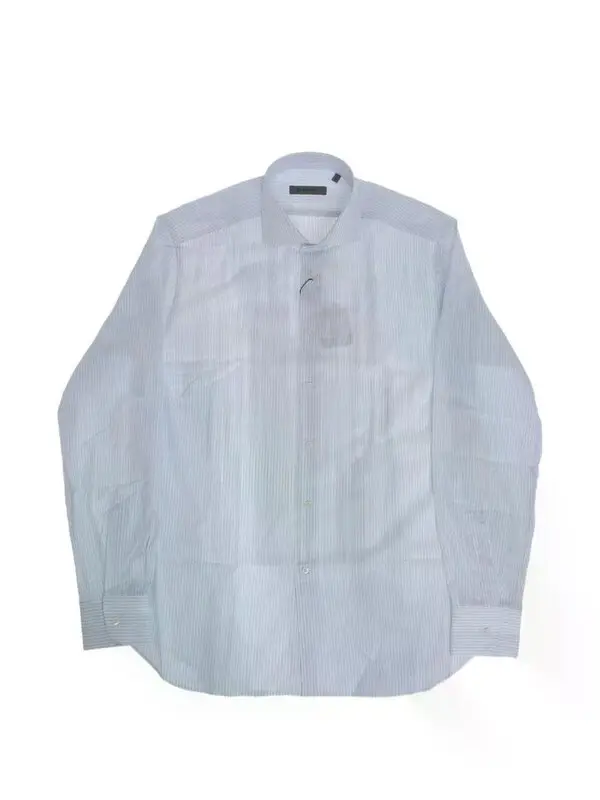 Corneliani Awning-stripe French-collar Shirt