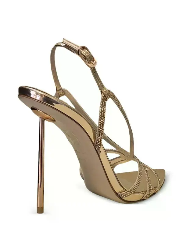 LE SILLA Euginie Crystal-embellished Pointed-toe Sandals