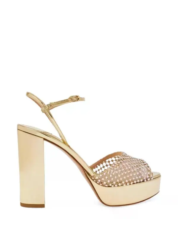 LE SILLA Gilda Embellished Platform Sandals - Gold
