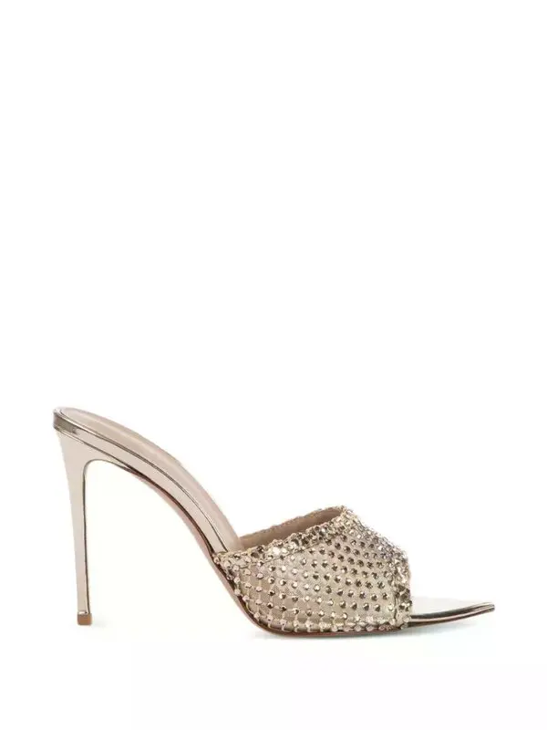 LE SILLA Crystal-embellished Pointed-toe Sandals