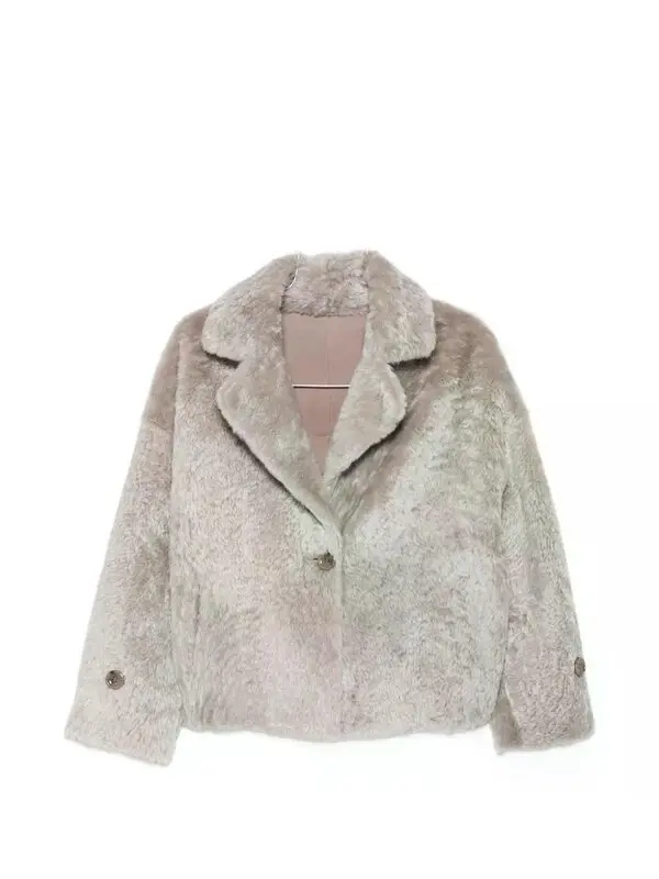 MANZONI 24 Shearling Button-up Coat