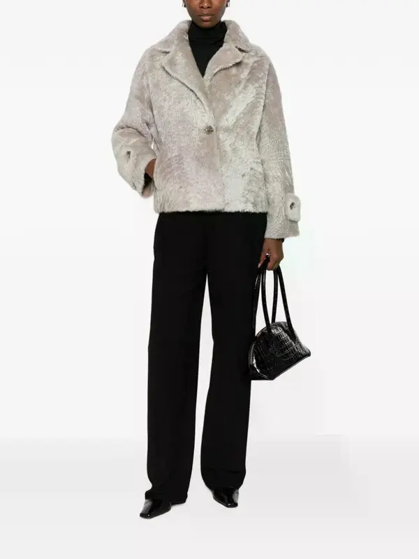 MANZONI 24 Shearling Button-up Coat