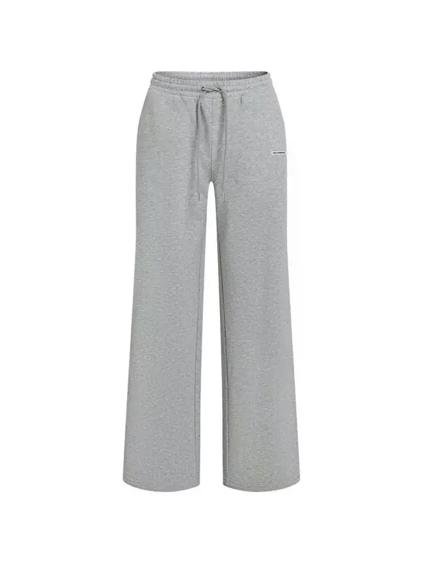 Karl Lagerfeld Rhinestone Embellished Wide Leg Lounge Pants - Grey