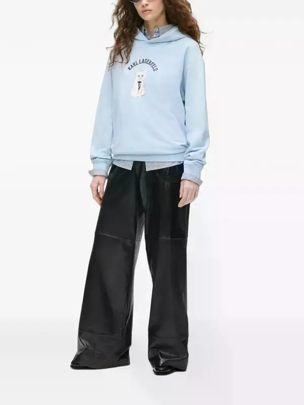 Karl Lagerfeld Ikon Choupette Sketch Hoodie - Blue