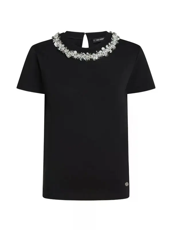 Karl Lagerfeld Embellished T-shirt - Black