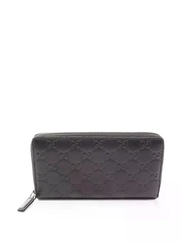 Gucci 2010s Guccissima Zip-around Wallet - Black