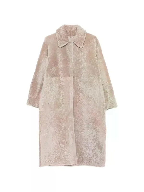MANZONI 24 Shearling Finish Collared Coat