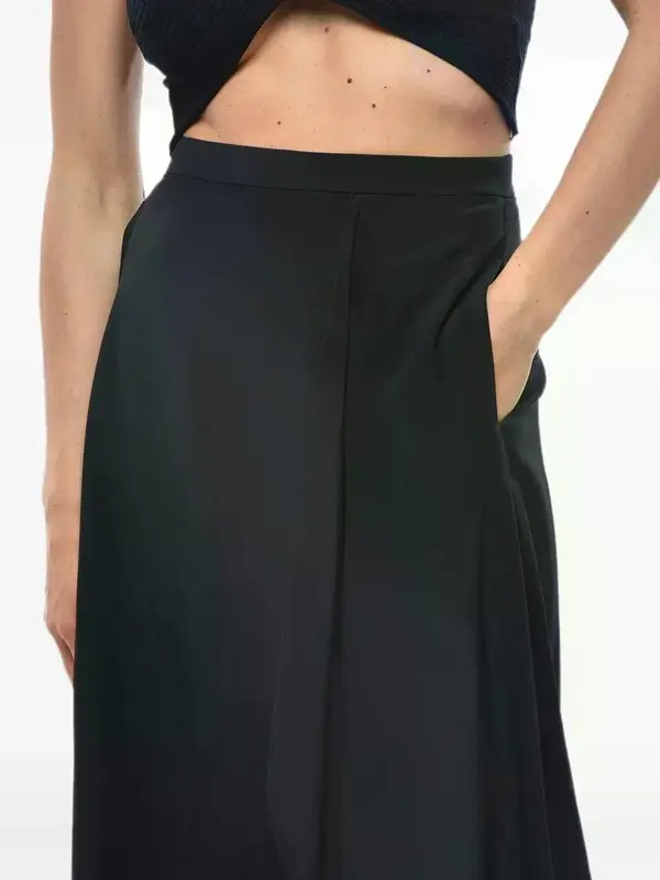 Stella McCartney Flared Silk-crepe Midi Skirt