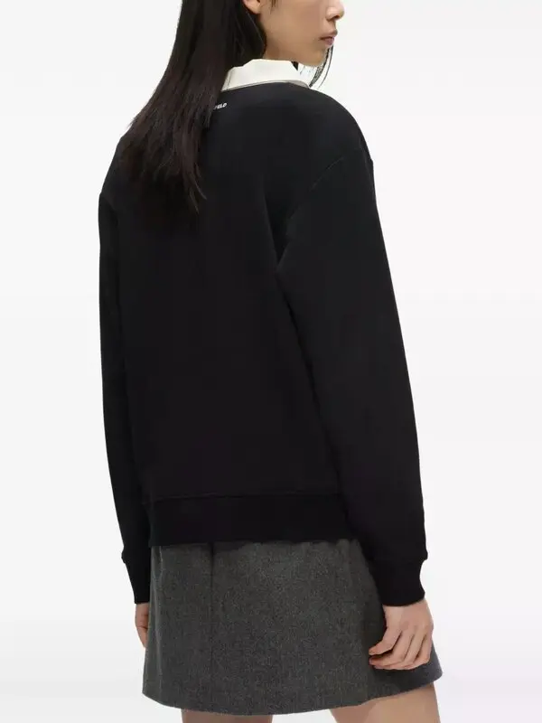 Karl Lagerfeld V-neck Sweatshirt With Logo Patch