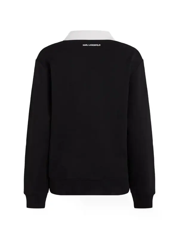 Karl Lagerfeld V-neck Sweatshirt With Logo Patch