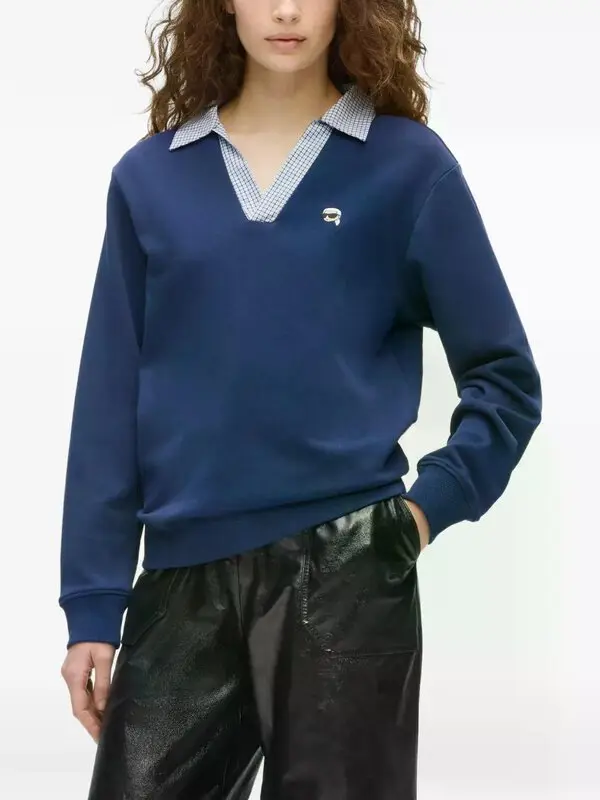 Karl Lagerfeld Ikon V-neck Sweatshirt - Blue