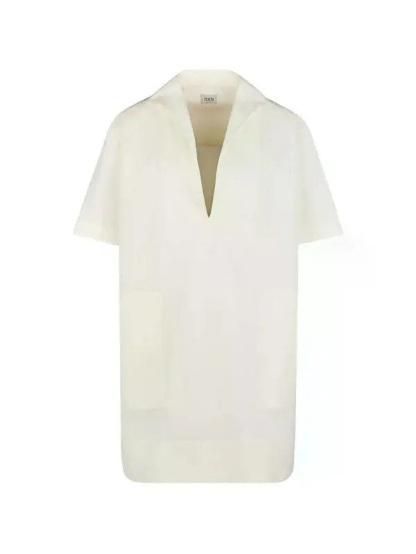 TOD'S V-neck Patch Pocket Dress