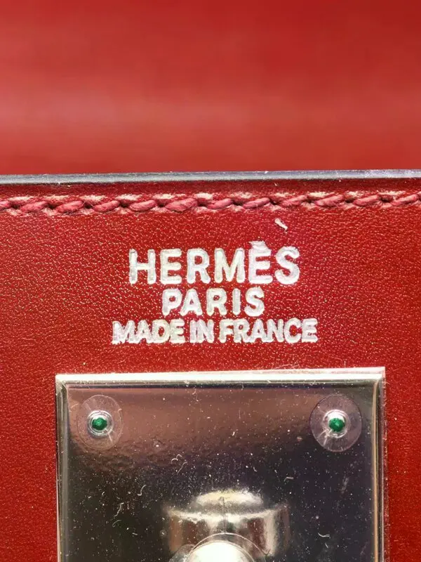 Hermès 2001 Box Calf Kelly Retourne 32 Satchel - Red
