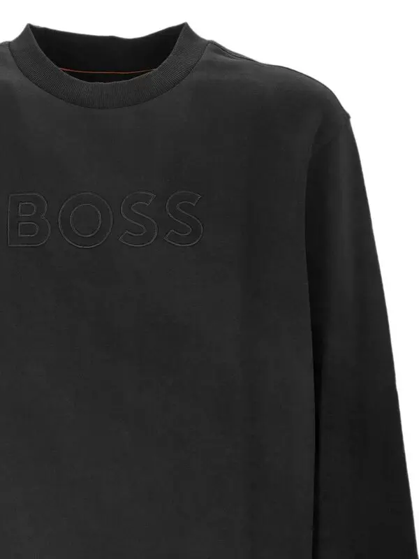 BOSS Relaxed-fit Sweatshirt In Cotton Terry With Embroidered-logo