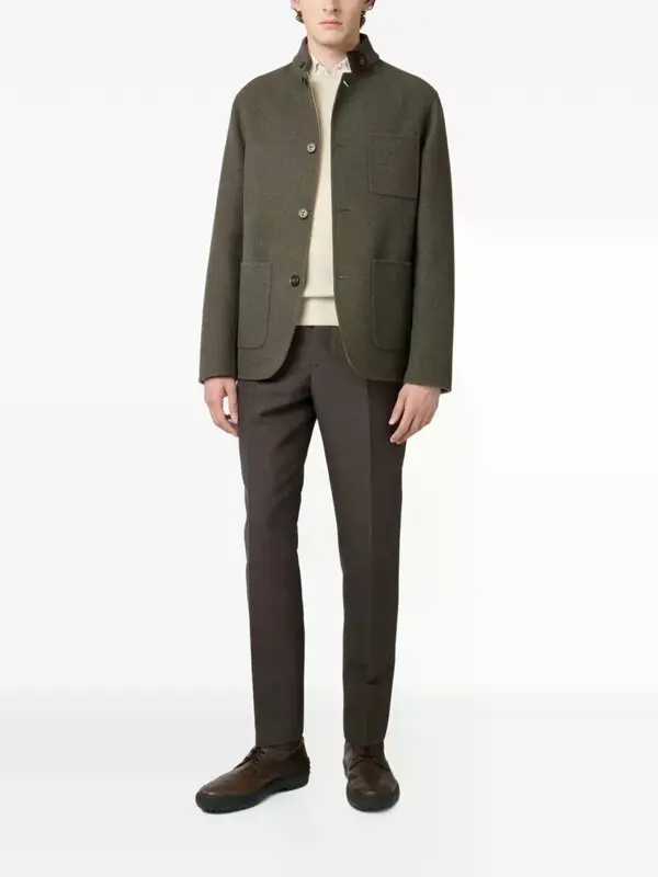 TOD'S Crew Neck Fine Knit Cashmere Sweater With Embroidered Logo