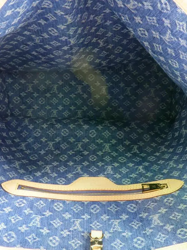 LOUIS VUITTON Monogram Denim Tote Bag - Blue